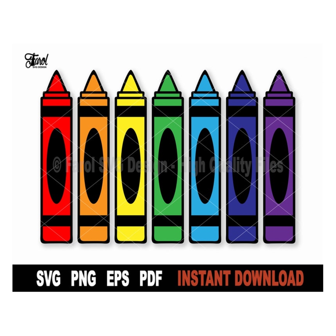 Crayon Svg, Crayon Set Svg File For Cricut, Silhouette, Cra | Inspire ...