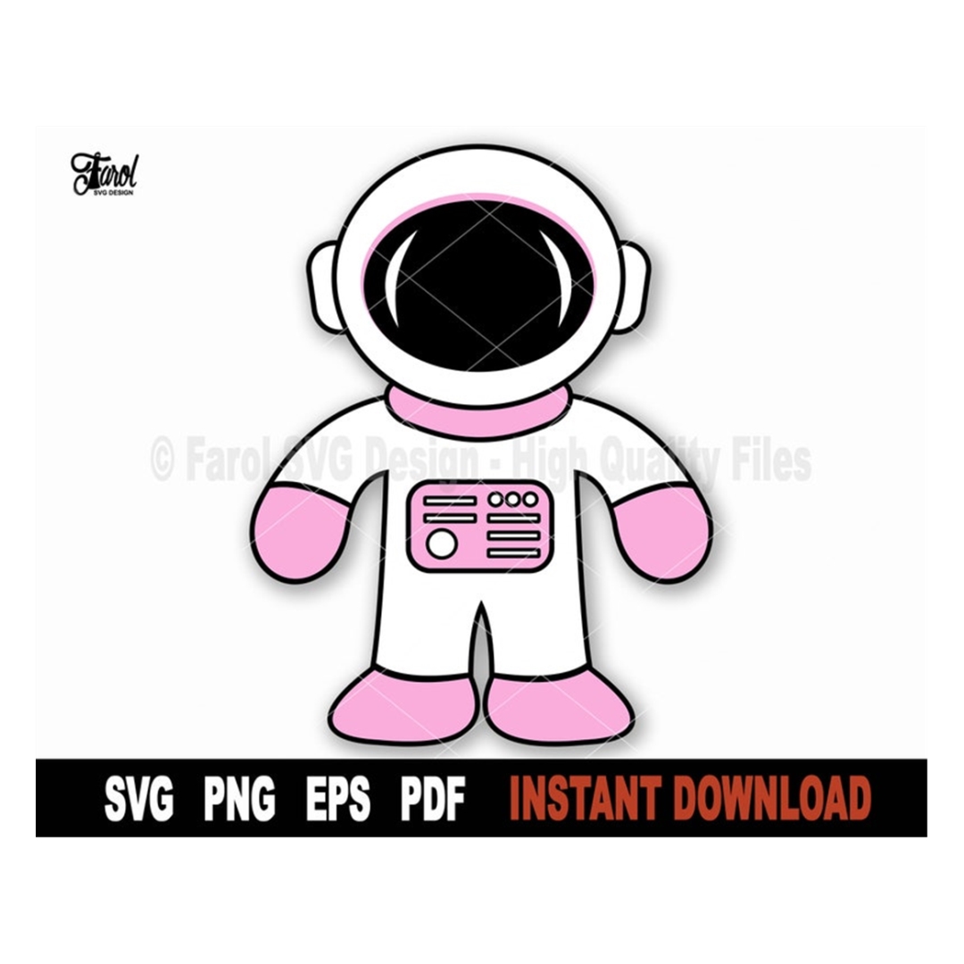 Astronaut Svg File For Cricut, Silhouette, Cute Astronaut Sv - Inspire ...