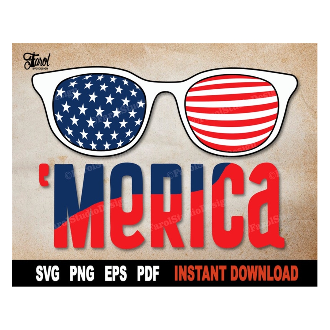 Merica Svg, 4th of July Svg. Patriotic Svg Files for Cricut, - Inspire ...