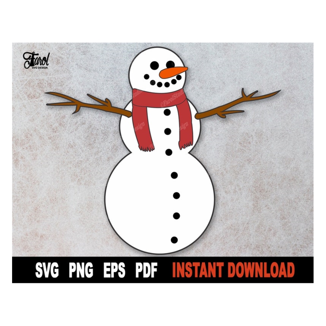 Snowman svg, Christmas Svg File For Cricut, Silhouette, Sno - Inspire ...