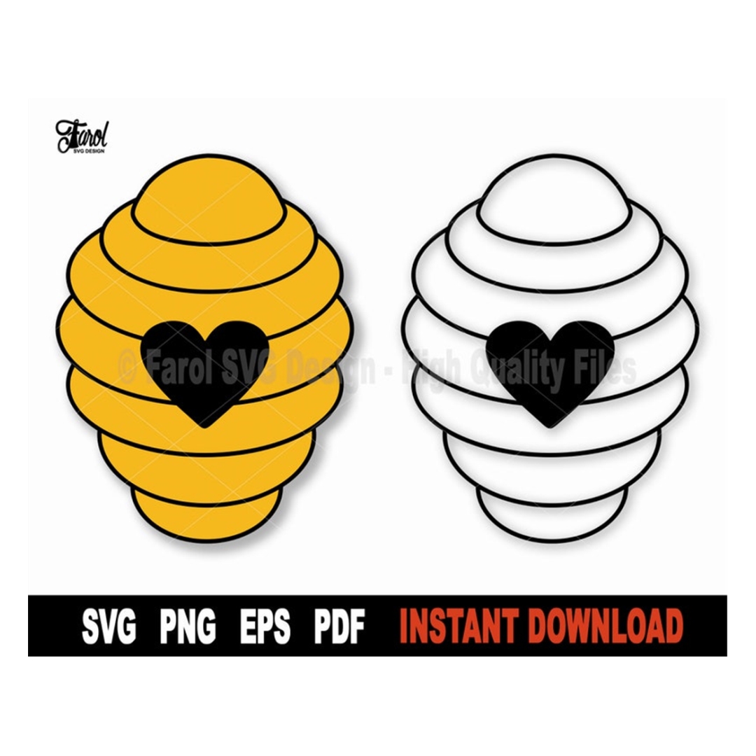 Beehive SVG, Honey SVG File For Cricut, Silhouette, Bee Hone - Inspire ...