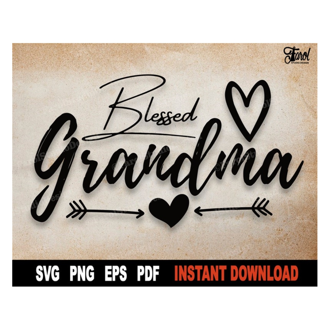 Grandma Svg, Blessed Grandma Svg File For Cricut, Silhouette - Inspire ...
