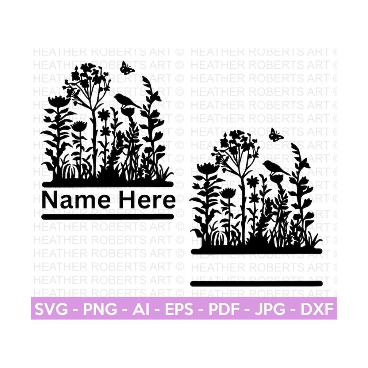 Flowers Split Monogram, Floral SVG, Flowers SVG, Garden svg, | Inspire ...