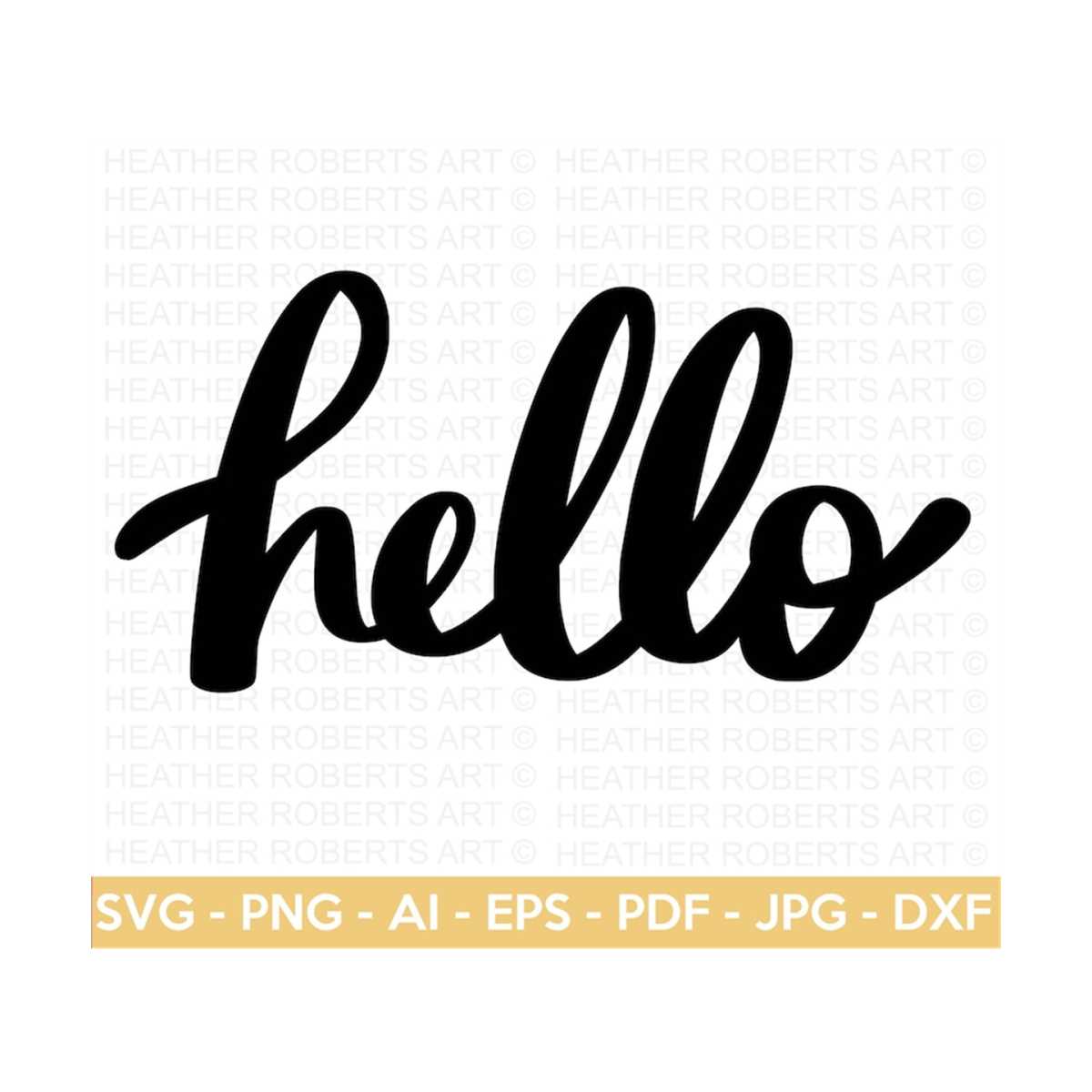 Hello SVG, Hello Greeting SVG, Front Door Sign SVG, Hello Do | Inspire ...