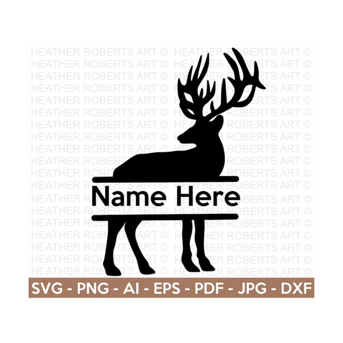 Deer Split Monogram Svg, Deer SVG, Deer Silhouette, Buck SVG | Inspire ...