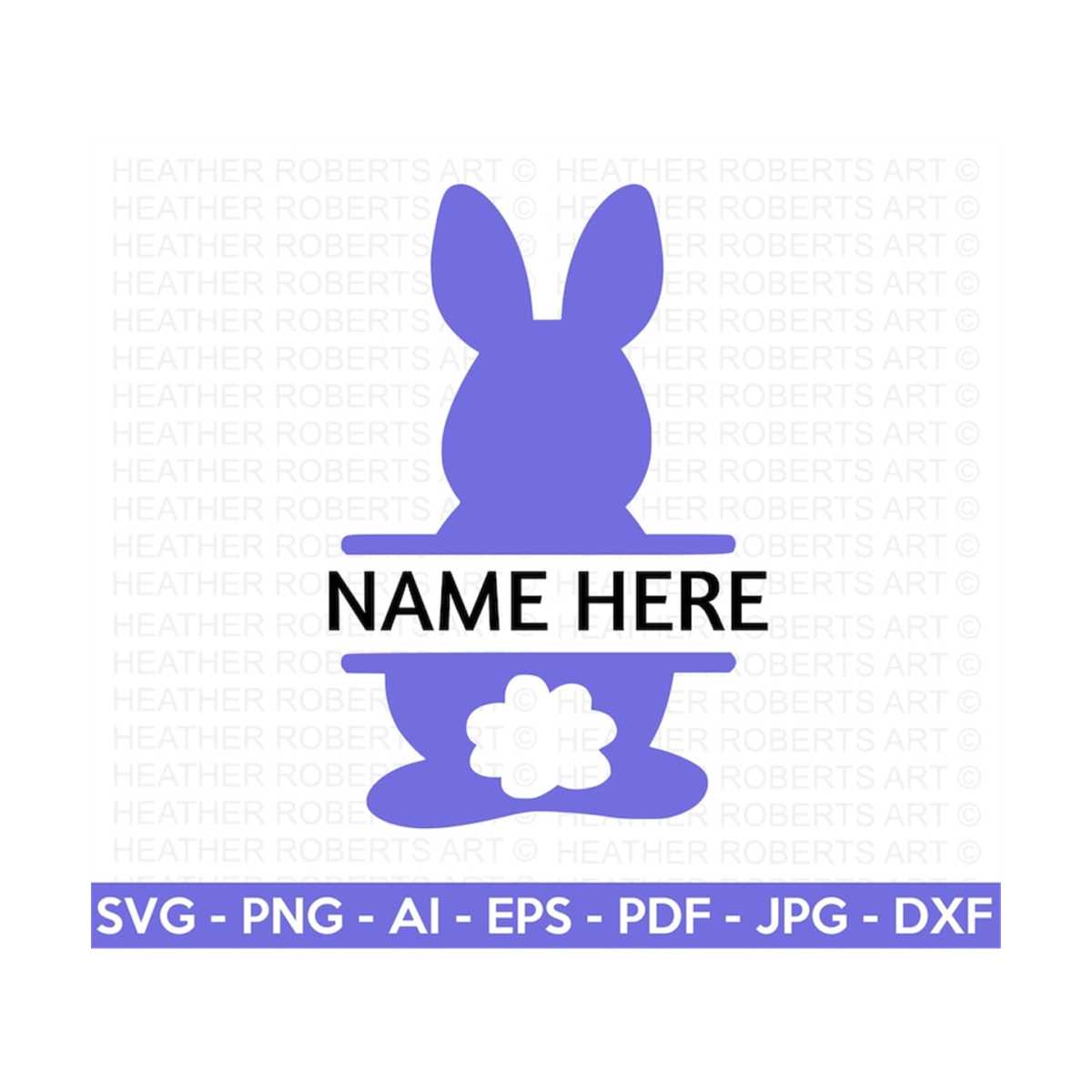 Easter Bunny Split Monogram SVG, Easter Bunny svg, Bunny SVG | Inspire ...