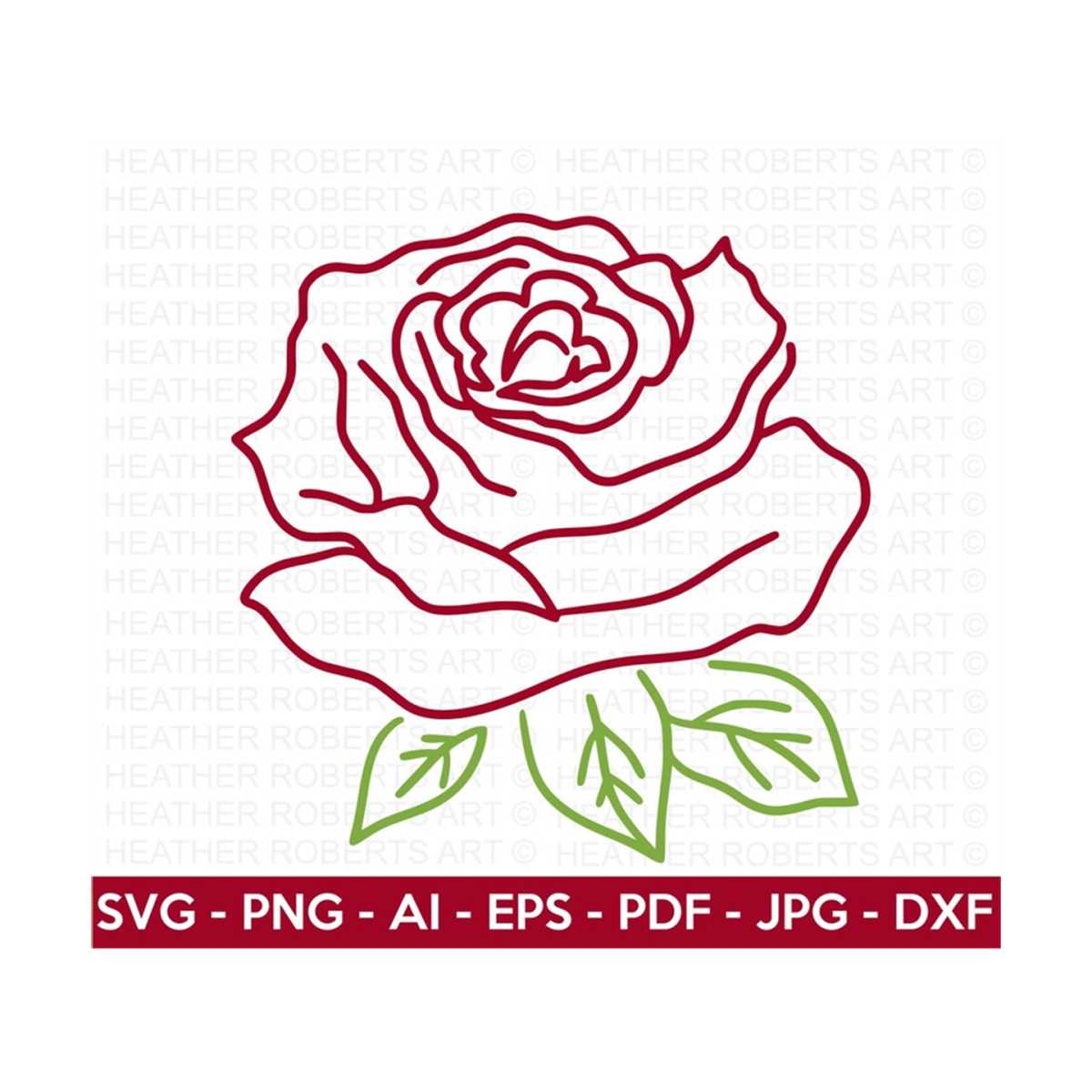 Rose Line Art SVG, Rose svg, Line Art svg, Floral Decoration | Inspire ...