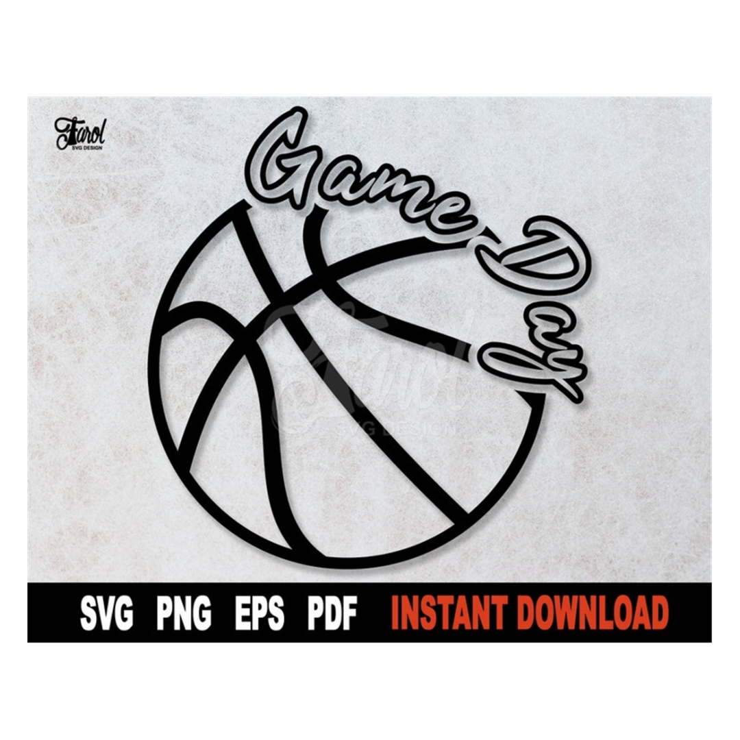 Basketball Svg, Game Day Svg File For Cricut, Outline, Sport | Inspire ...