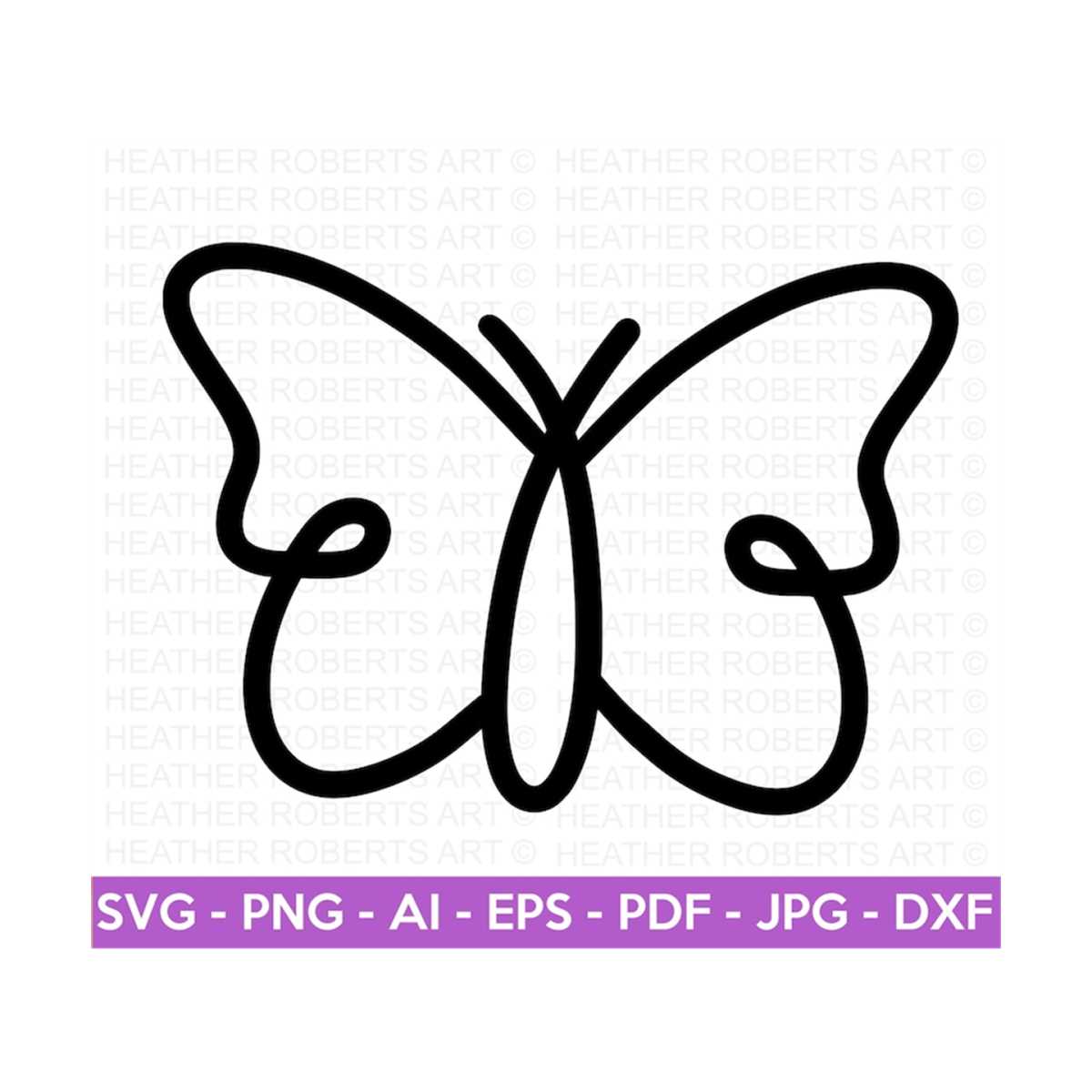 Butterfly Line Art SVG, Butterfly svg, Insect Svg, Butterfly | Inspire ...