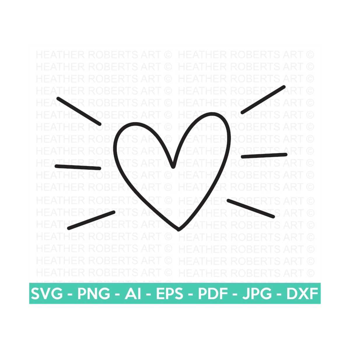 Hand Drawn Heart, Hand Lettered Heart SVG, Heart SVG, Cute H - Inspire ...