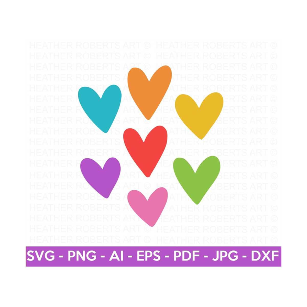 Rainbow Hearts Svg, Heart SVG, Pride Heart svg, Valentine He - Inspire ...