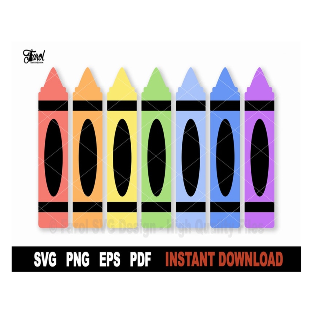 Crayon Svg, Crayon Set Svg File For Cricut, Silhouette, Cra - Inspire ...