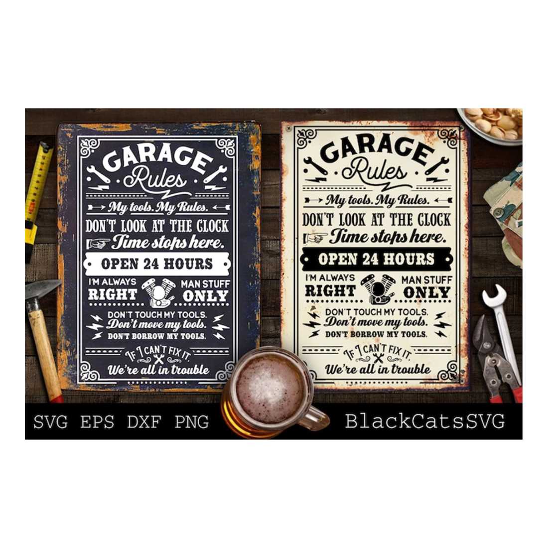 Garage Rules svg, Garage rules poster svg, Garage svg, Dads - Inspire ...