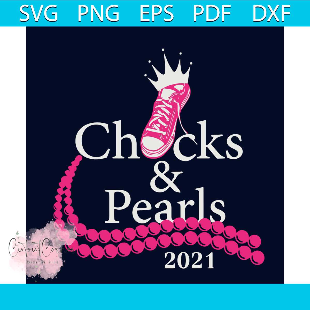 Pink Chucks And Pearls 2021 Svg, Trending Svg, Chucks Svg, P | Inspire ...