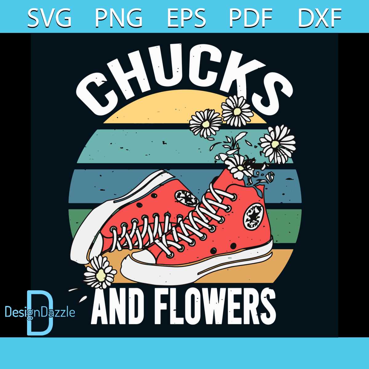 Chuck And Flowers Svg, Trending Svg, Chucks Svg, Flowers Svg | Inspire ...