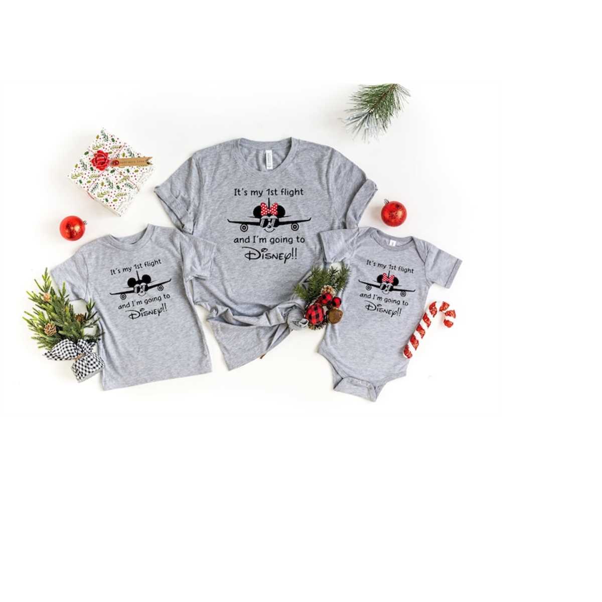 Disney Mickey And Minnie First Flight Shirts, It's My 1st Fl | Inspire ...