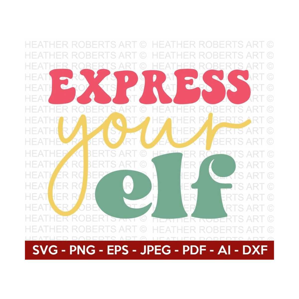Express Your Elf Retro SVG, Retro Christmas Quotes SVG, Chri | Inspire ...