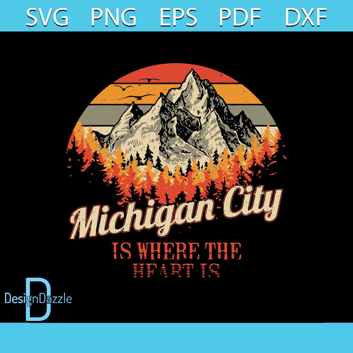 Michigan City Is Where The Heart Is Svg, Trending Svg, Michi | Inspire ...