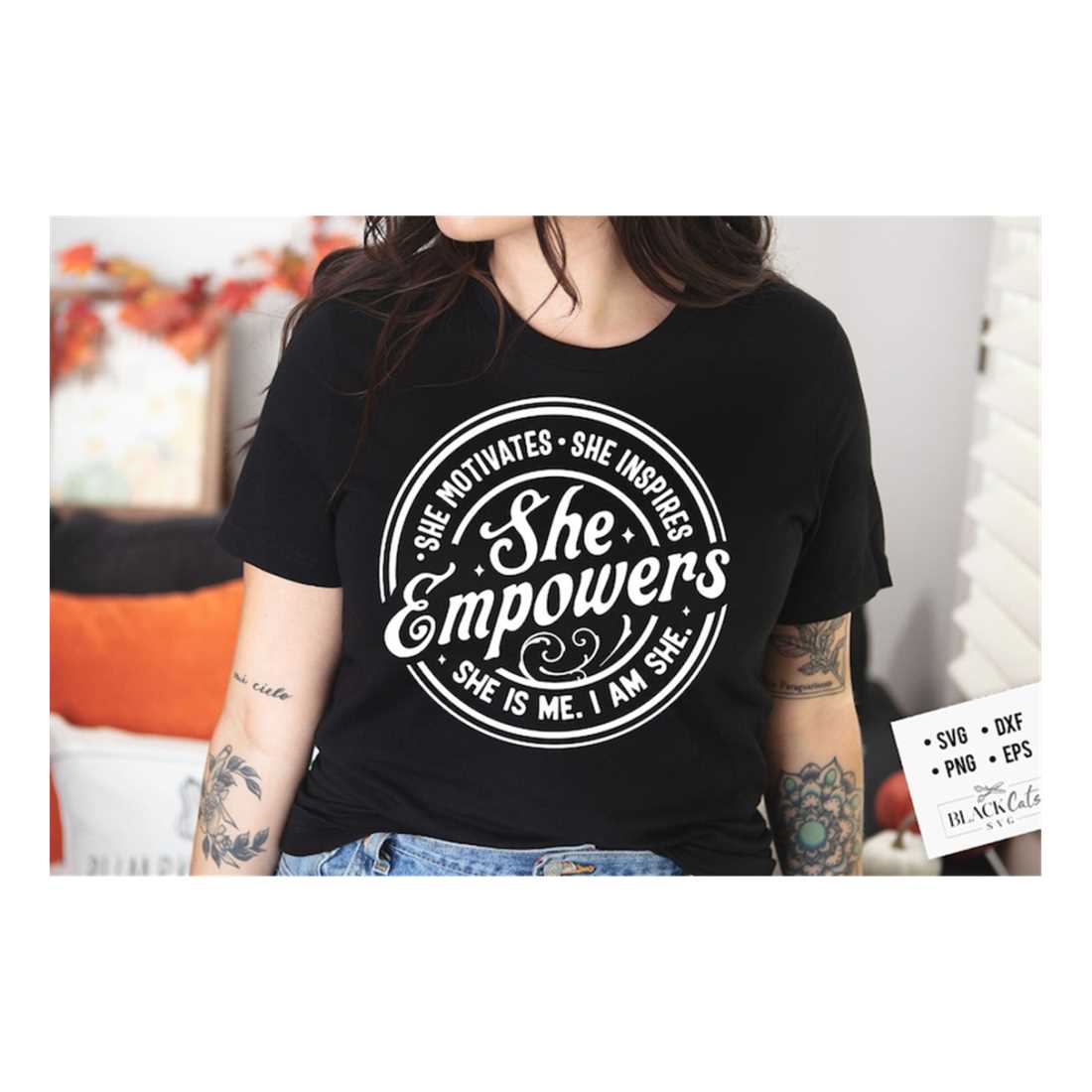 She Motivates She Inspires She Empowers SVG, I Am She Svg, S | Inspire ...