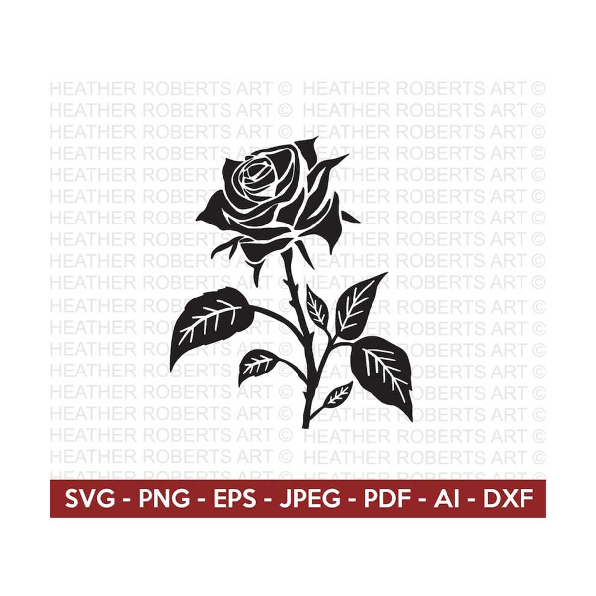 Rose Flower SVG, Floral Decoration SVG, Rose svg, Flower SVG | Inspire ...