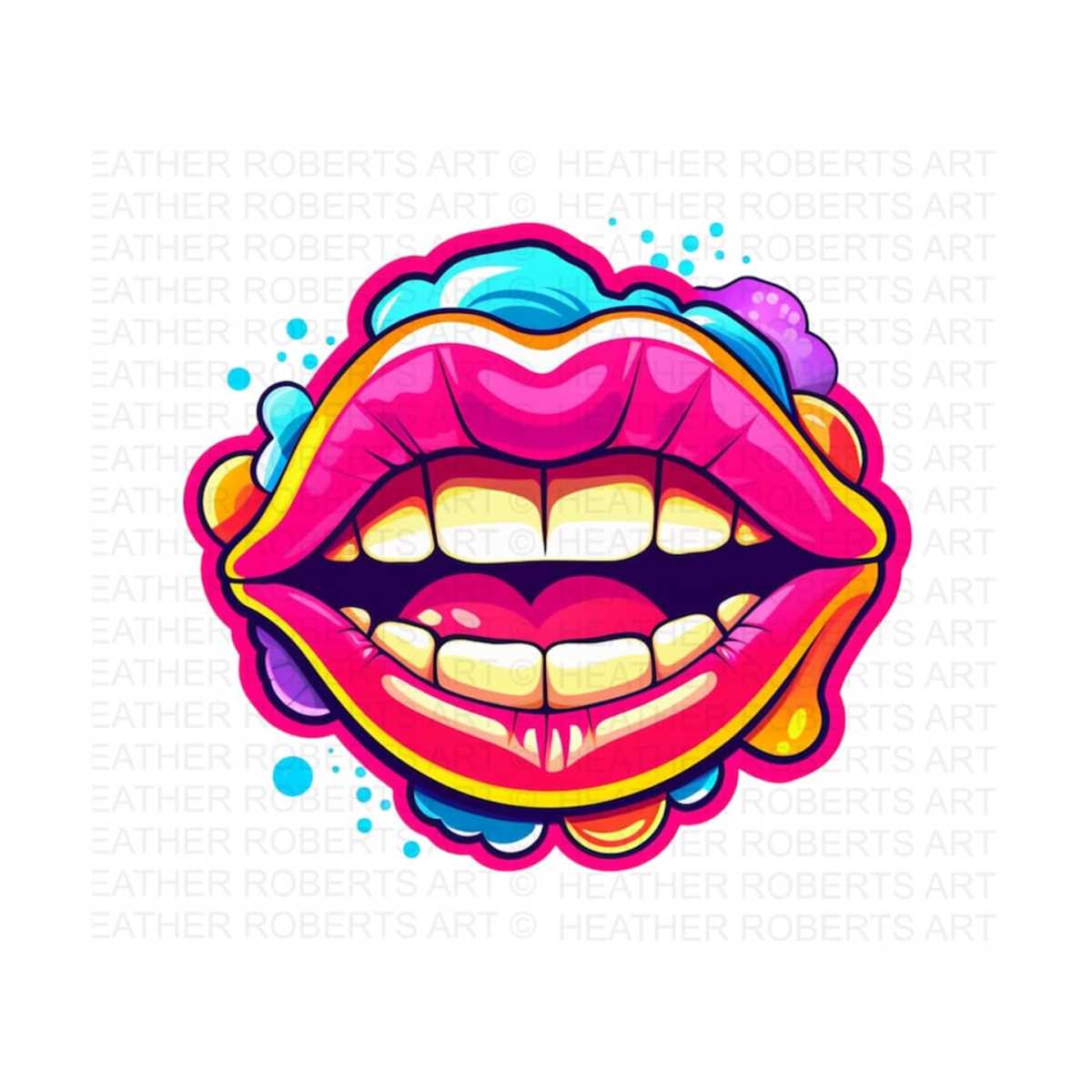 Psychedelic Lips, Lips PNG, Psychedelic png Decor, Psychedel | Inspire ...