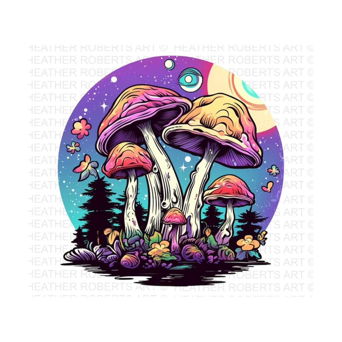 Psychedelic Mushrooms, Mushroom PNG, Psychedelic png Decor, | Inspire ...