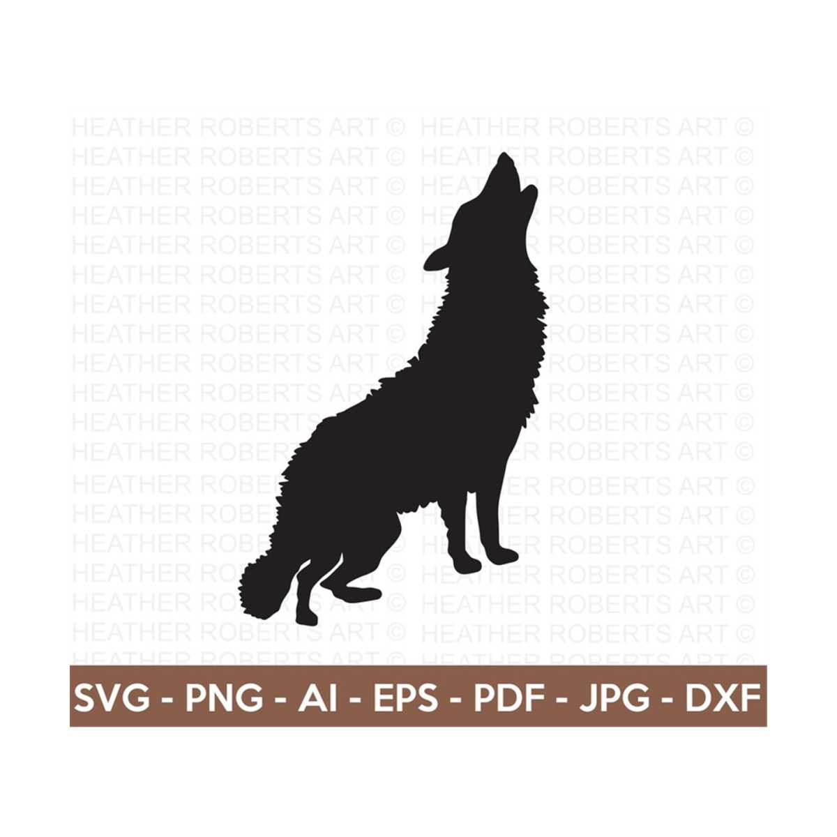 Wolf Howling SVG, Wolf SVG, Wolf Silhouette SVG, Wilderness - Inspire ...