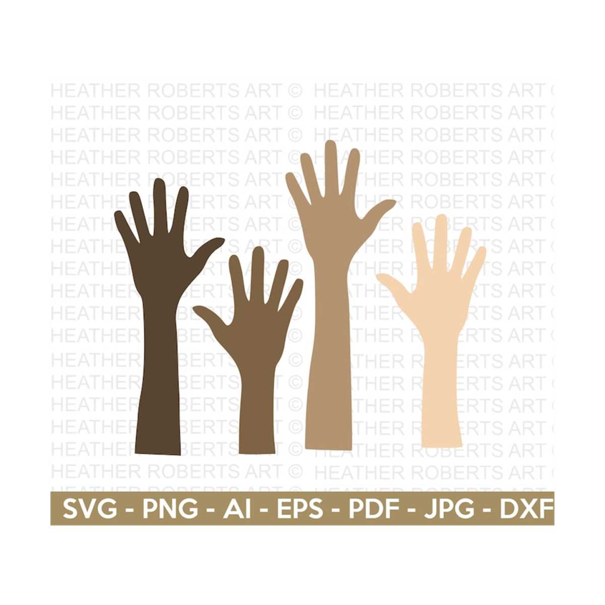 Hands SVG, Hands of Different Races SVG, Body Part svg, Hand | Inspire ...