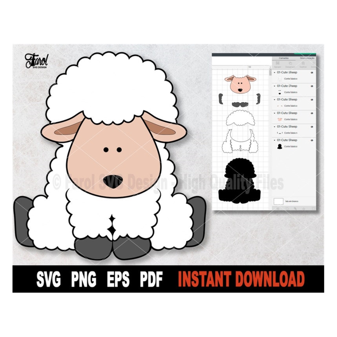 Sheep Svg Cut File, Cute Sheep Svg File For Cricut, Silhouet - Inspire ...