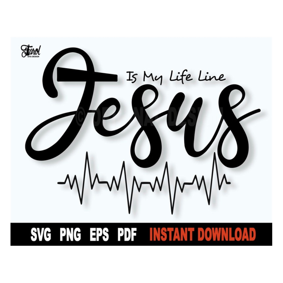 Jesus SVG Cut file, Heartbeat svg, SVG File For Cricut, PNG | Inspire ...