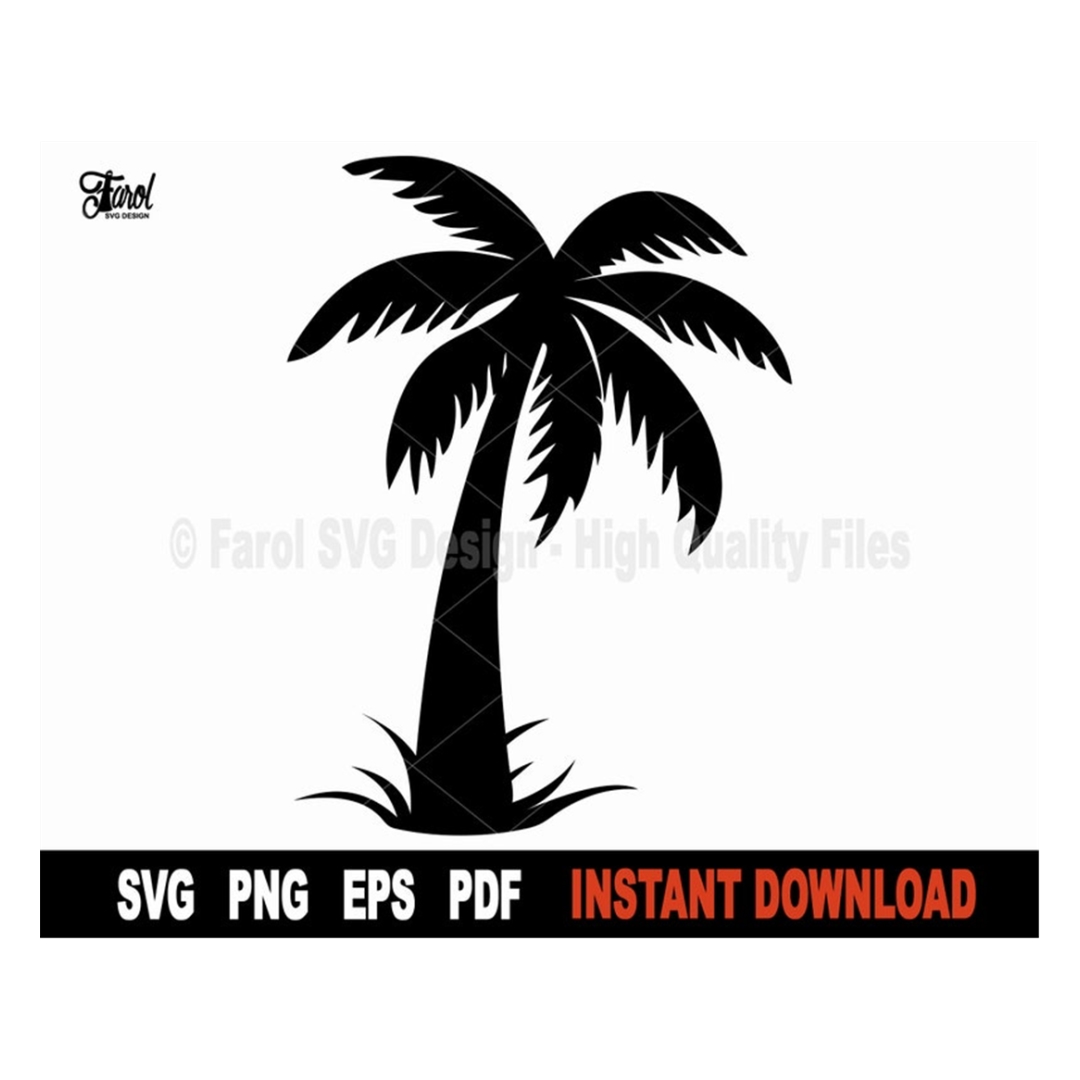 Palm Tree Svg Cut File, Tropical Tree SVG File For Cricut, S | Inspire ...