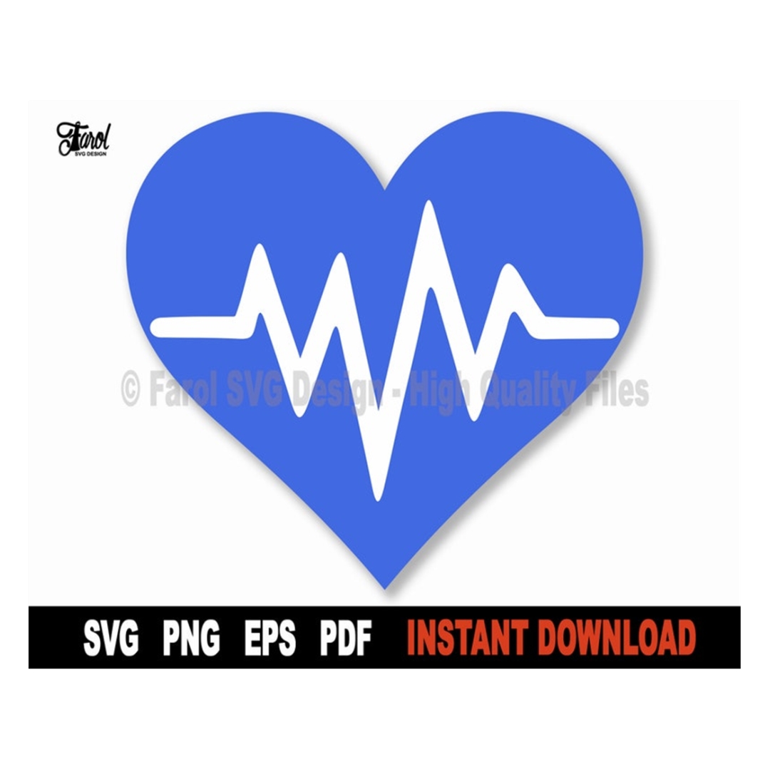 Heart Svg, Heartbeat SVG File For Cricut, silhouette, Nurse - Inspire ...