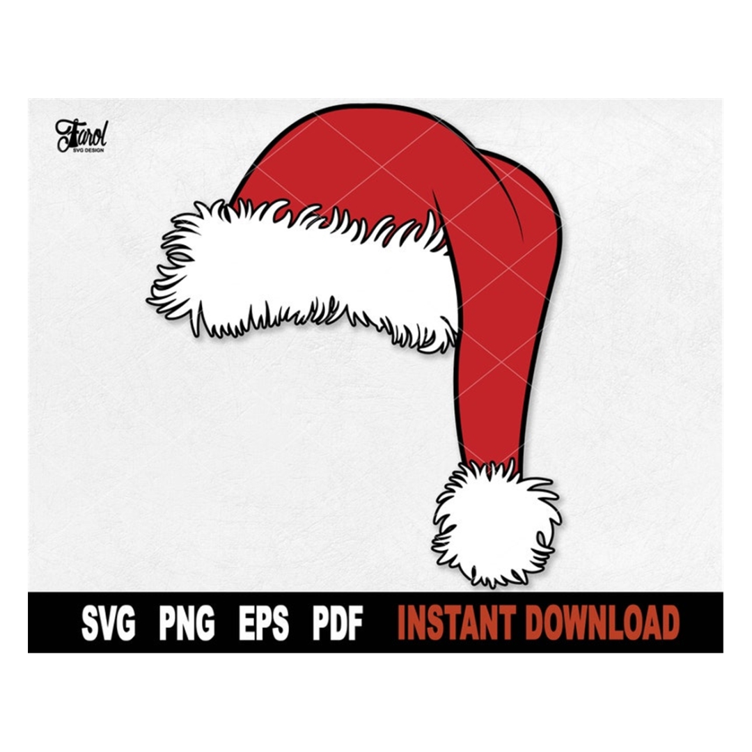 Santa Hat SVG, Christmas Svg Files For Cricut, Silhouette, | Inspire Uplift