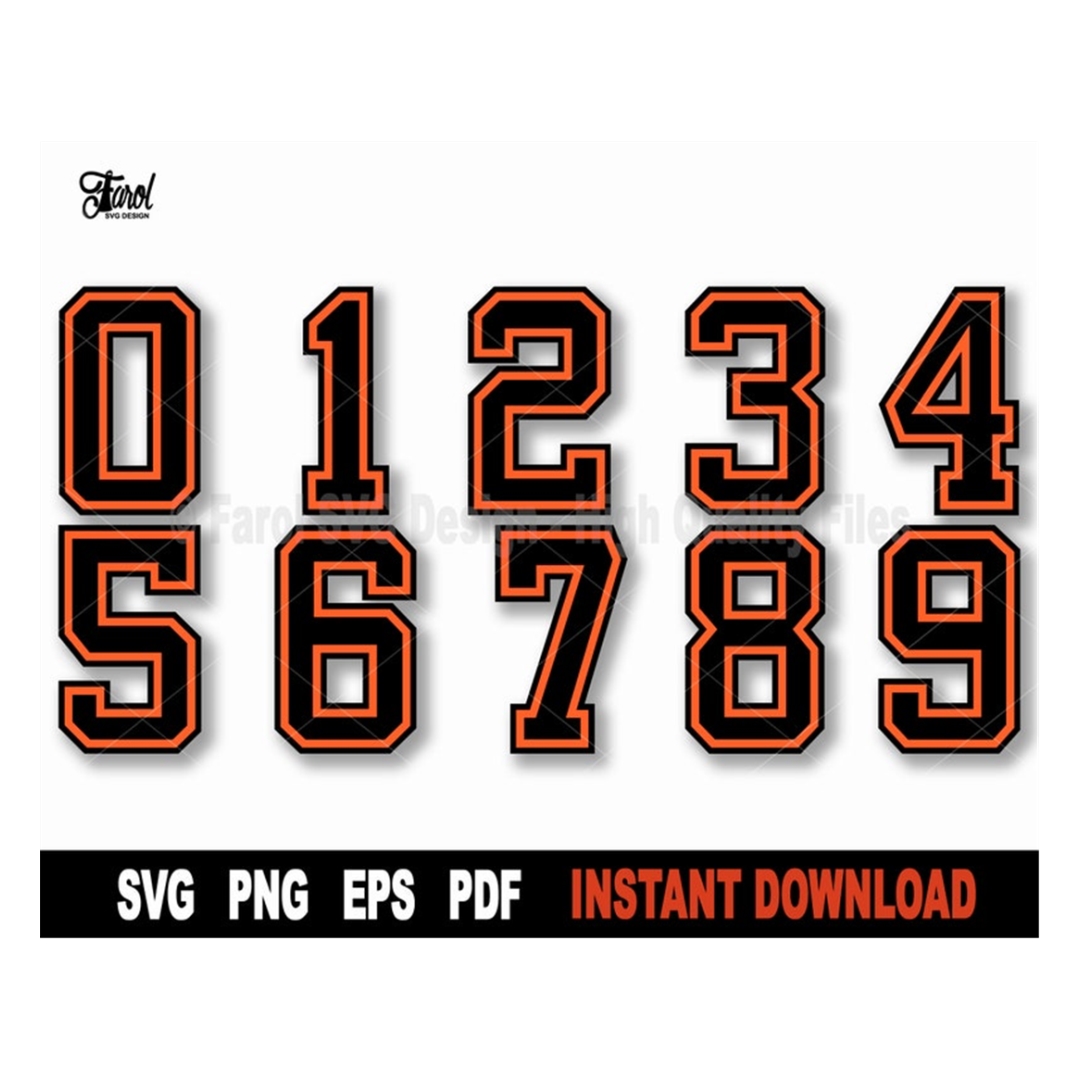Sport Numbers SVG Bundle, Sport Jersey SVG File For Cricut, | Inspire ...
