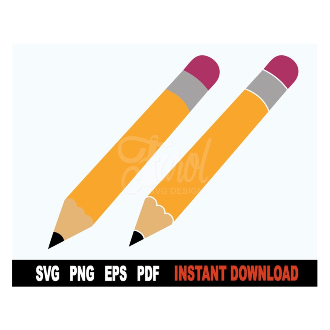 Pencil Clipart SVG, Pencil SVG, School SVG Cut File, Cricut | Inspire ...