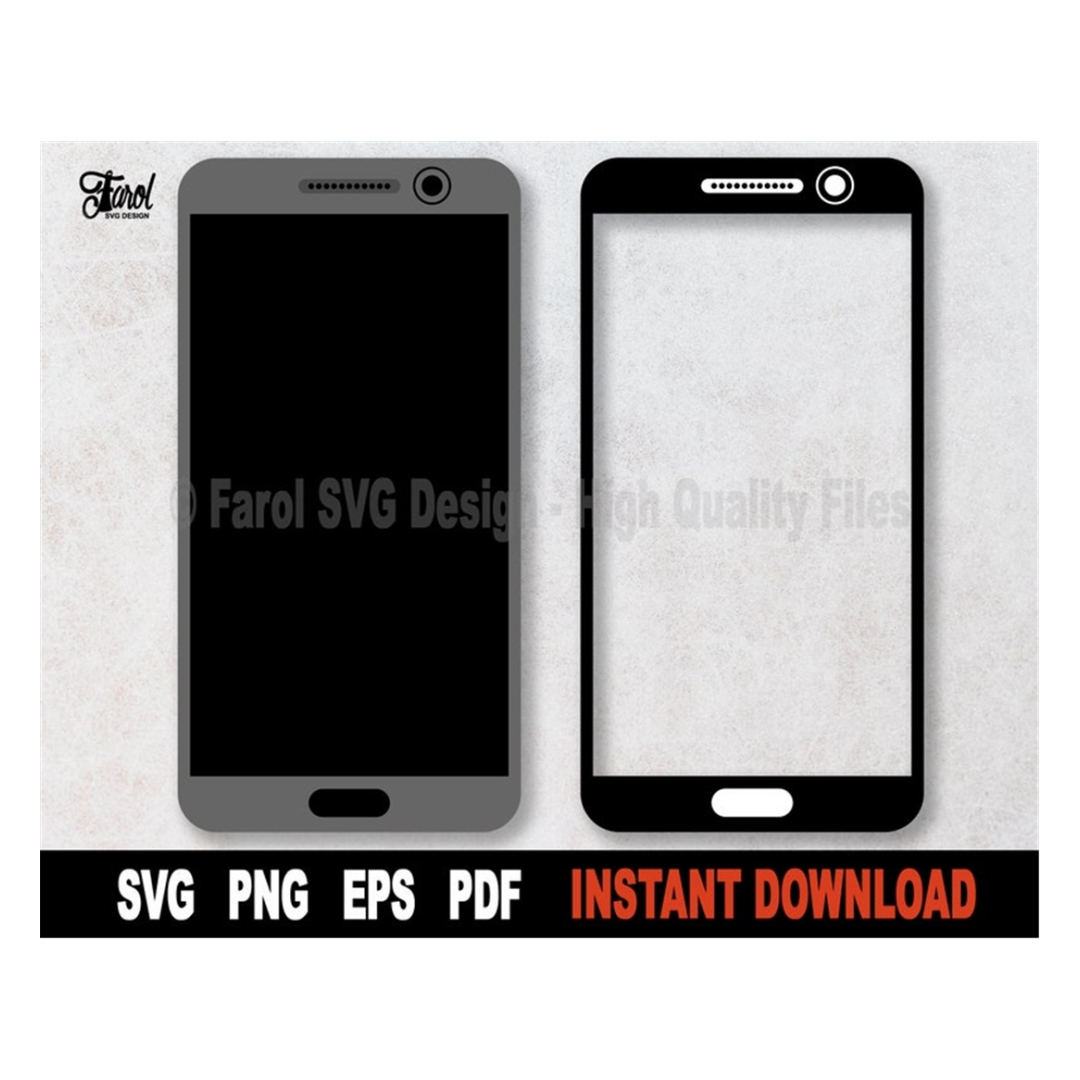 Cell Phone Svg, Smartphone Svg File For Cricut, Silhouette, | Inspire ...