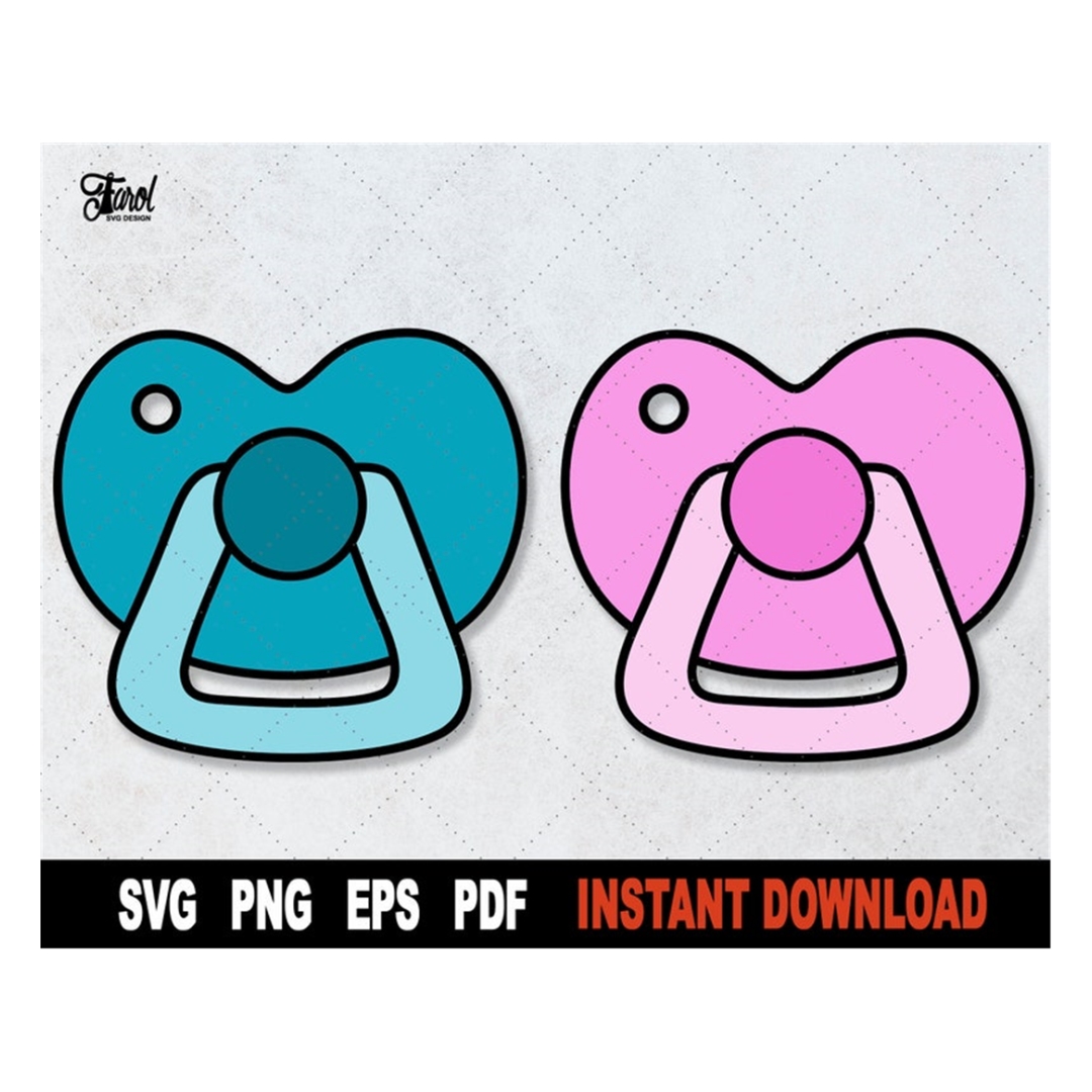 Baby Pacifier SVG, Baby Boy Baby Girl SVG File For Cricut, S | Inspire ...