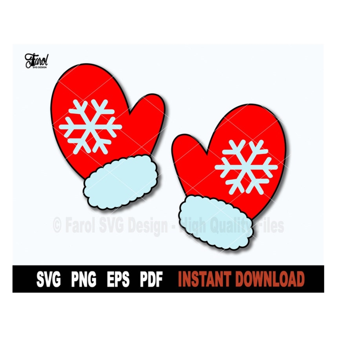 Mitten Svg, Mitten With Snowflake, Christmas Glove Svg Files | Inspire ...