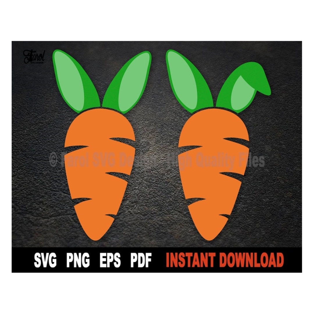 Carrot SVG With Bunny Ears SVG File For Cricut, Silhouette, | Inspire ...