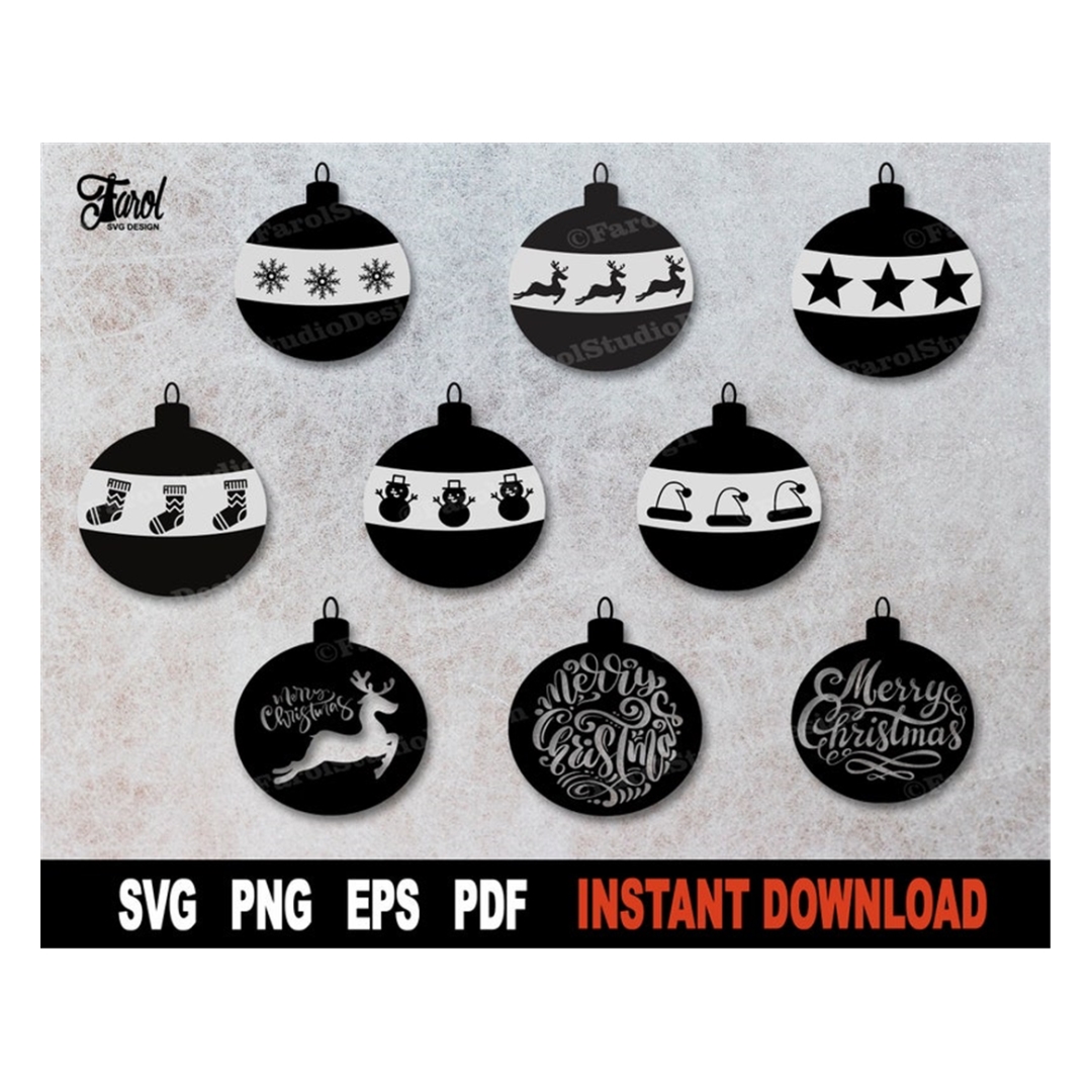 Christmas ornament svg bundle, Christmas svg, christmas cut - Inspire ...