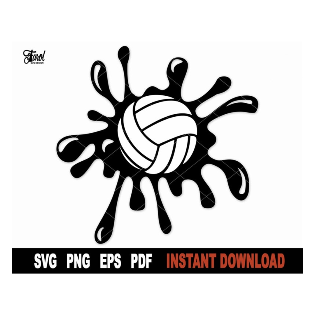 Volleyball SVG, Volleyball Splashing Water Svg File For Cric | Inspire ...