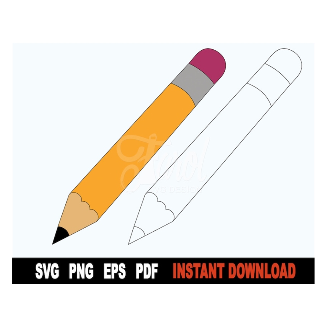 Pencil Clipart SVG, Pencil SVG, School SVG Cut File, Cricut | Inspire ...