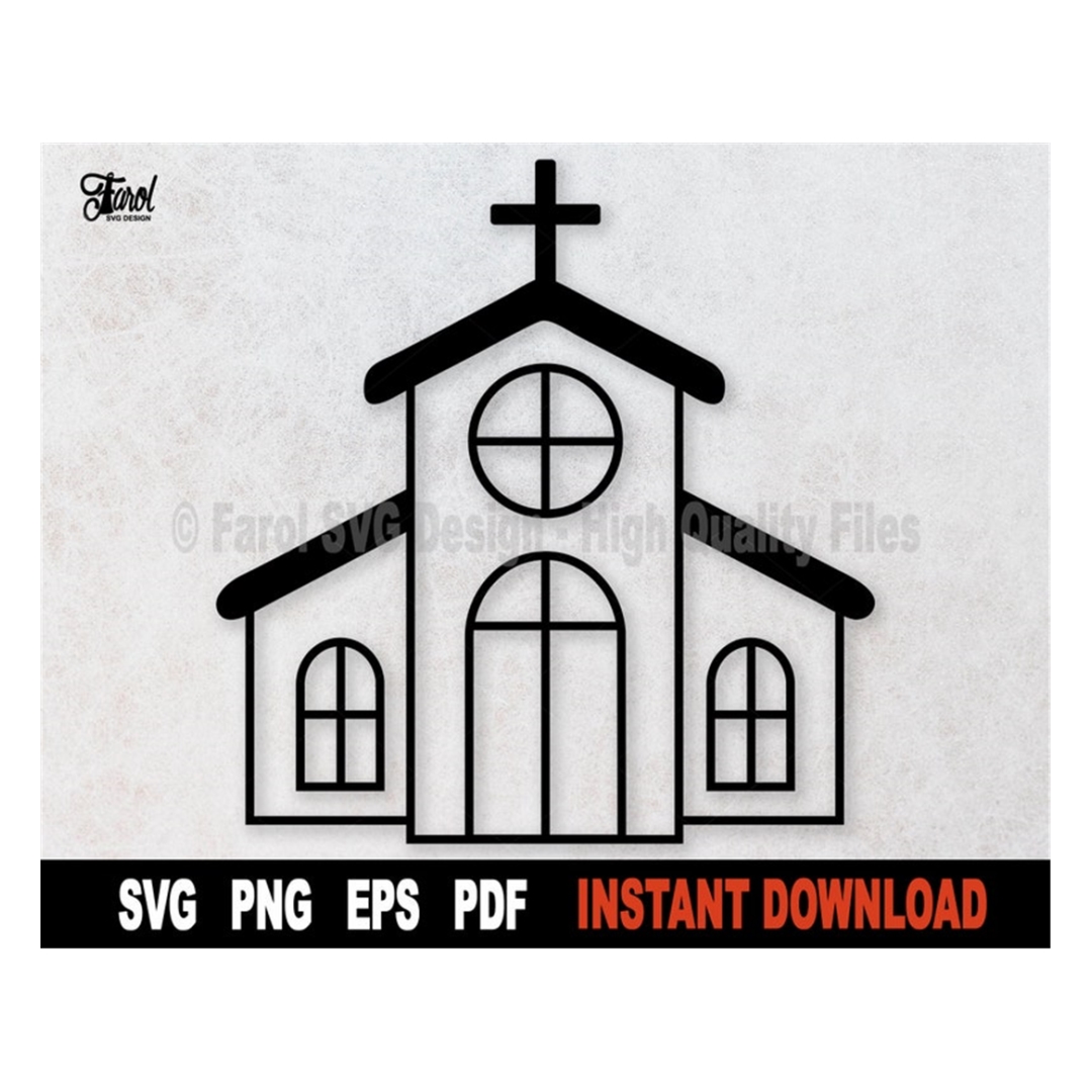 Church SVG, Church Svg Cut File, Religious Clipart, Christia | Inspire ...