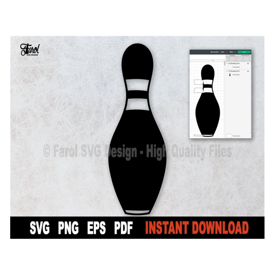 Bowling Pin Svg Cut File, Bowling Pin Svg File For Cricut, S - Inspire ...