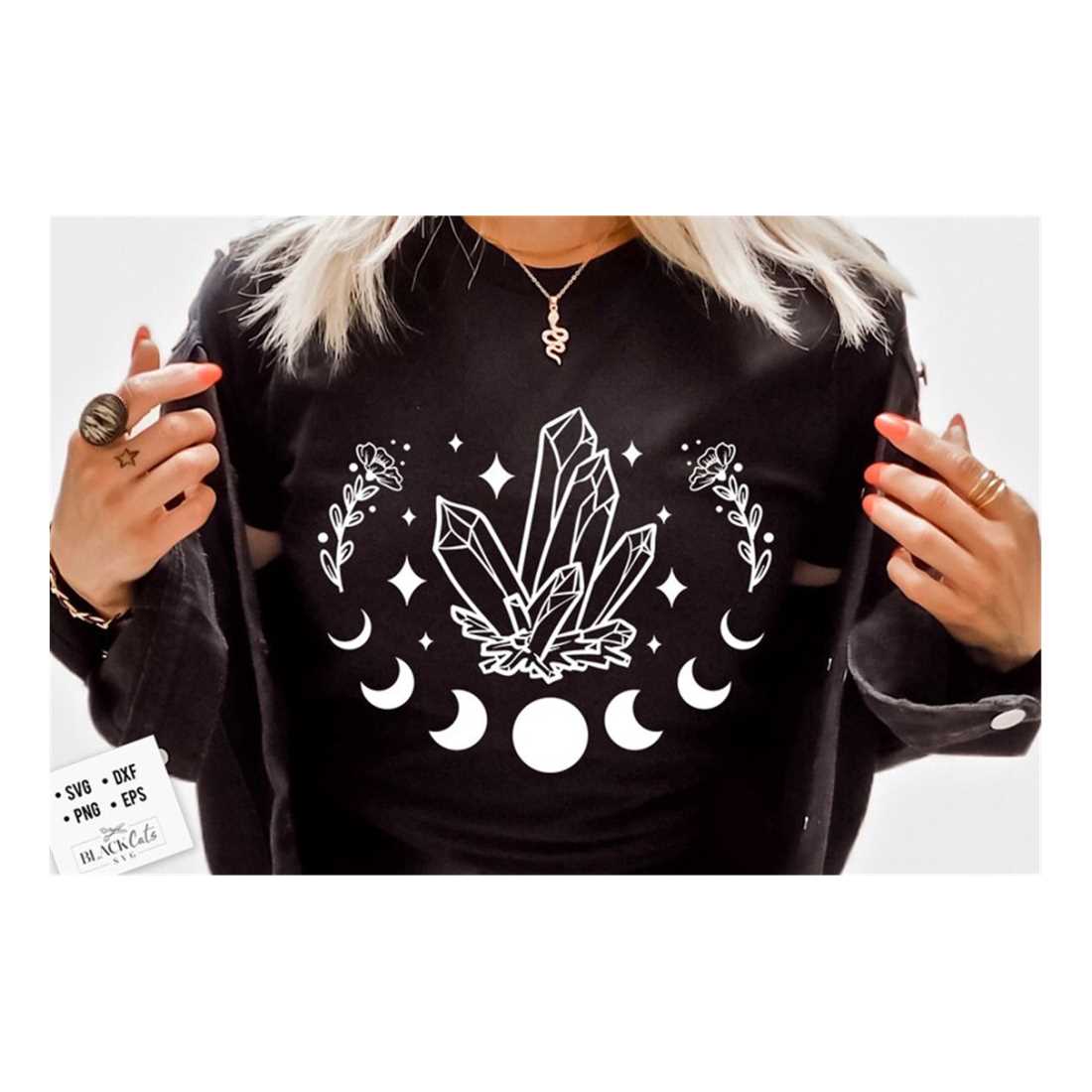 Crystals and moon SVG, Magic illustration svg, Witchcraft sv - Inspire ...