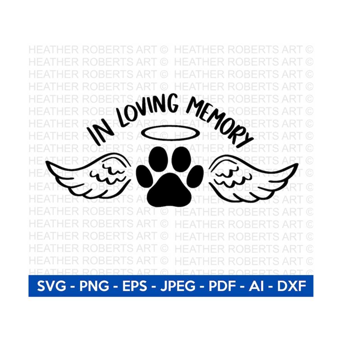 Dog Angel Wings SVG, In Loving Memory Svg, Dog Svg, Paw Svg, - Inspire ...
