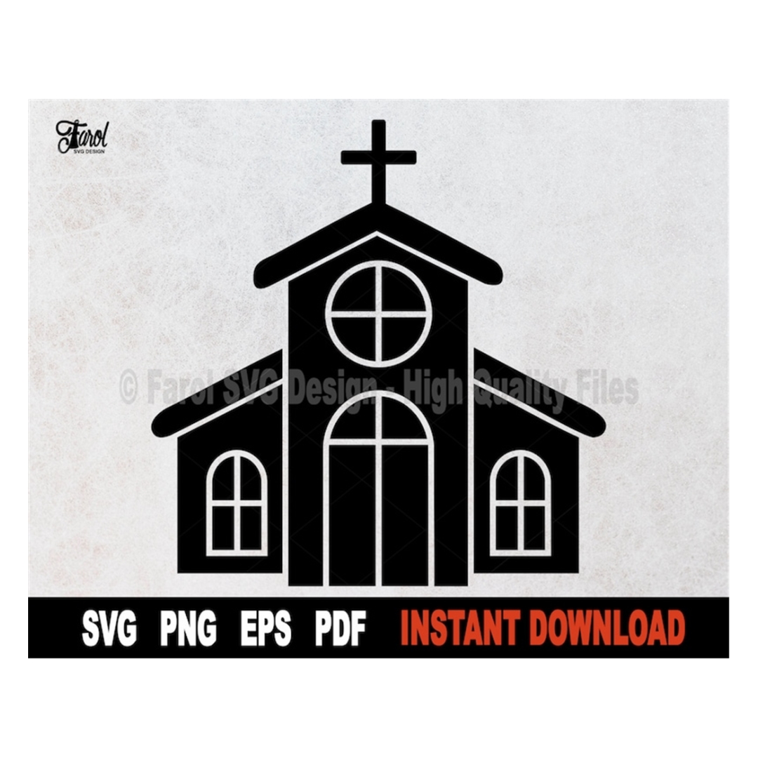 Church SVG, Church Svg Cut File, Religious Clipart, Christia - Inspire ...