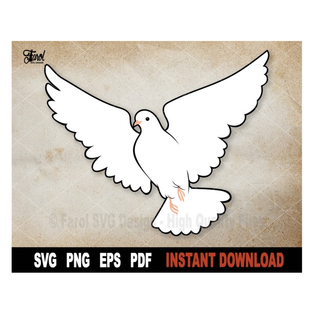 Dove Svg Cutting File, Dove SVG File For Cricut, Silhouette | Inspire ...