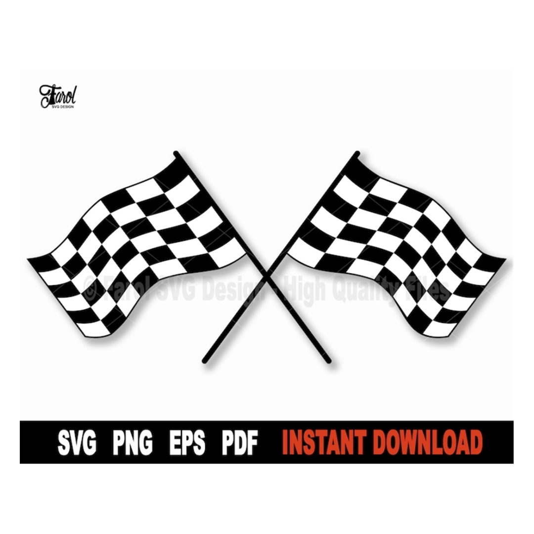 Checkered Flag Svg, Racing Flags Svg File For Cricut, Silhou | Inspire ...