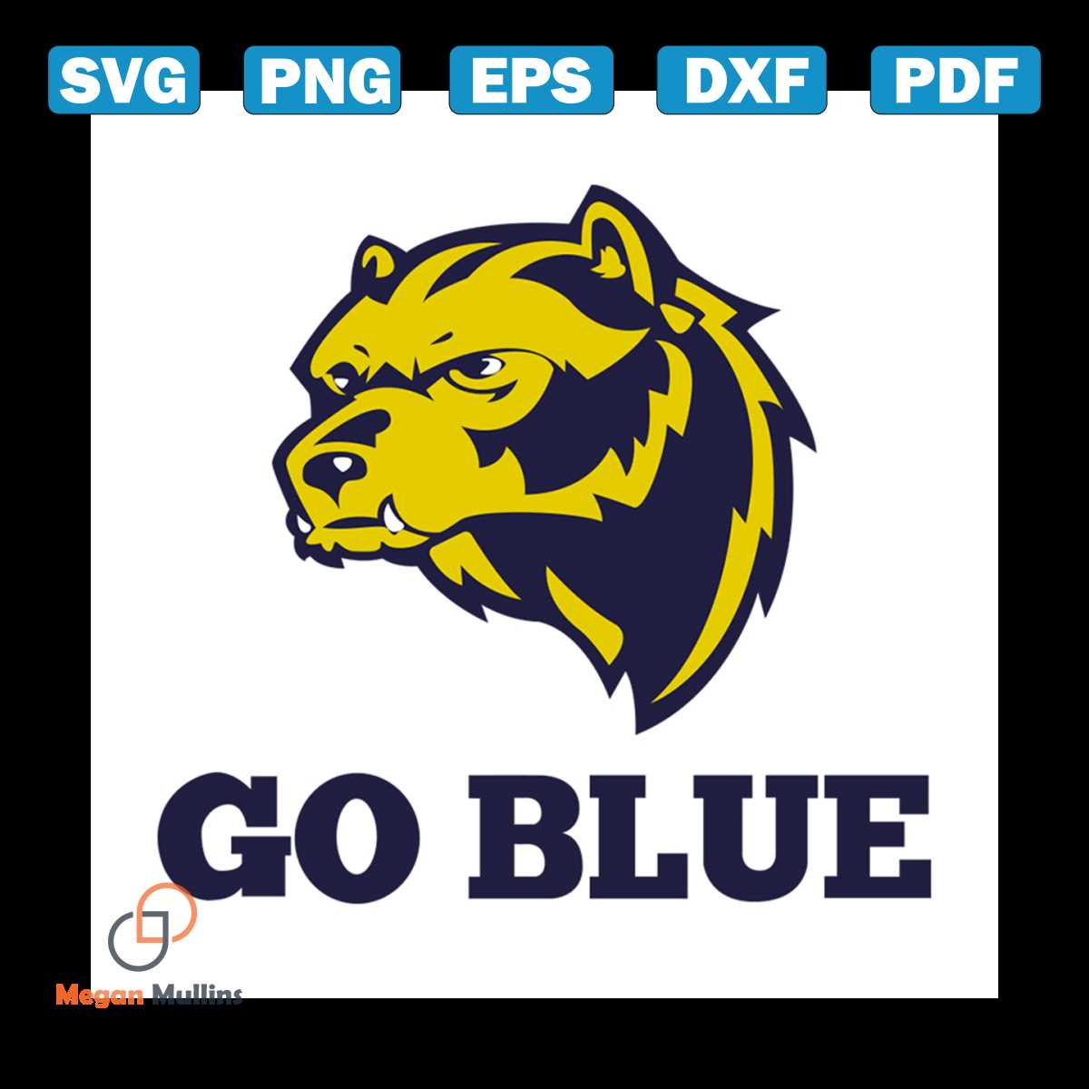 go blue M tiger svg | Inspire Uplift